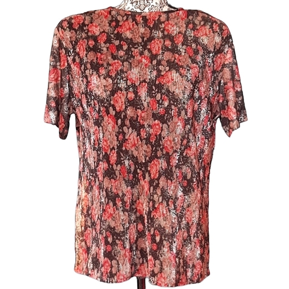 Notations | Tops | Vintage Notations Ribbed Floral Blouse | Poshmark